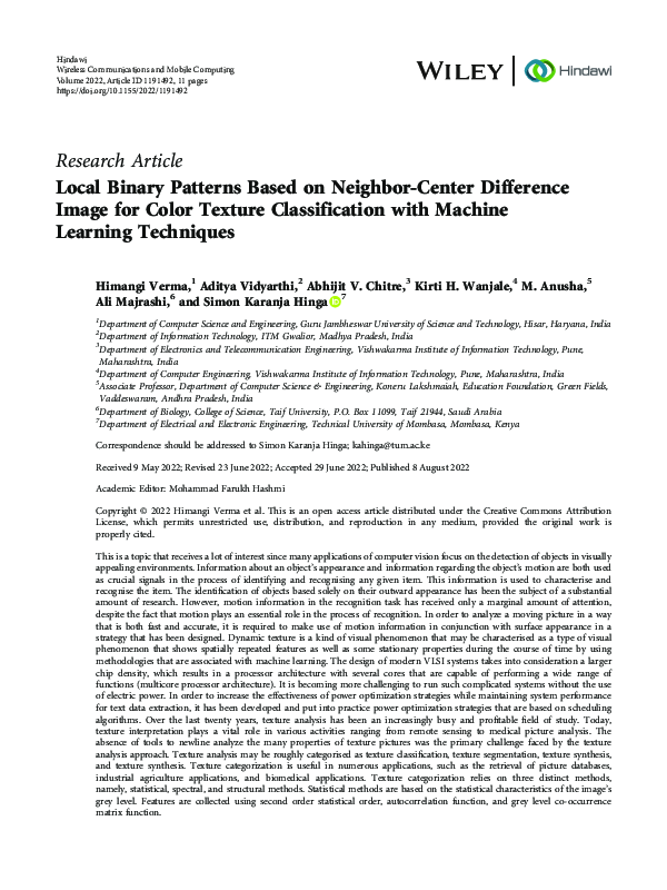 (PDF) Local Binary Patterns Based on Neighbor-Center Difference Image ...