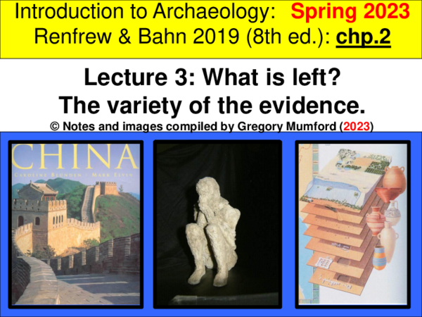 (PDF) Anth.106 Ppt. lecture-3: summary of & supplement to Renfrew & Bahn textbook, chp. 2: What ...