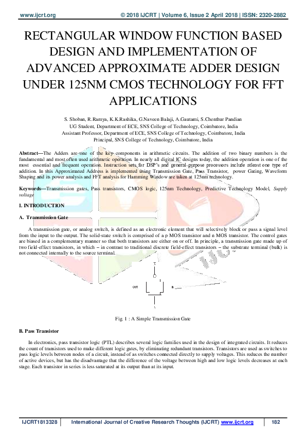 (PDF) Rectangular Window Function Based Design and Implementation of ...