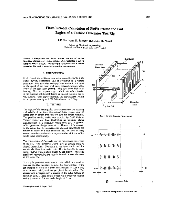 Pdf Finite Element Calculation Of Fields Around The End Region Of A