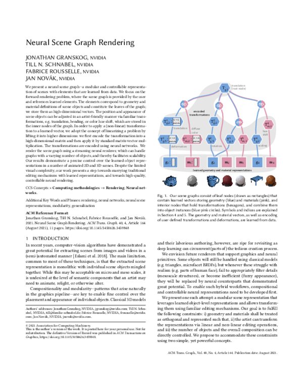 (PDF) Neural scene graph rendering