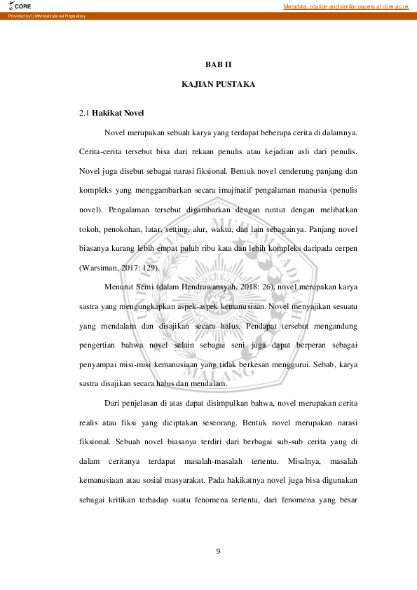 (PDF) Karakterisasi Tokoh Utama Dalam Novel Ibuk Karya Iwan Setyawan