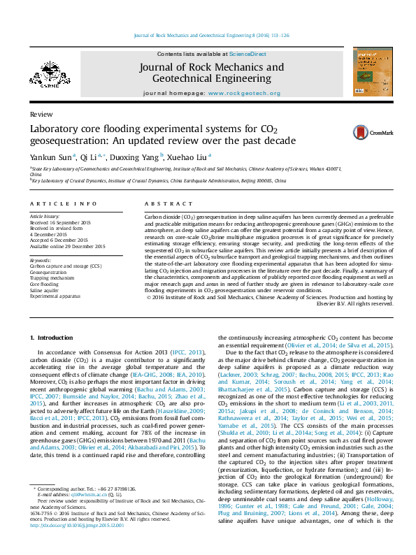 (PDF) Laboratory core flooding experimental systems for CO2 ...