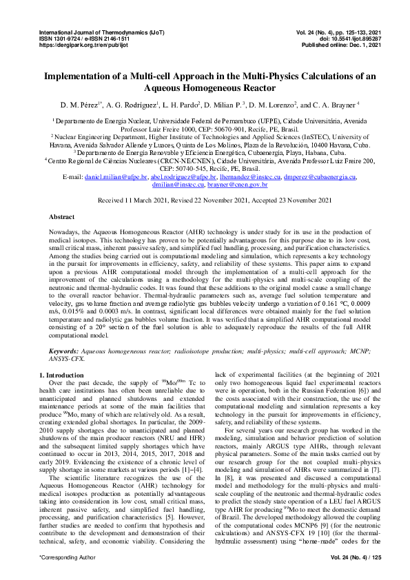 (PDF) Implementation of a Multi-cell Approach in the Multi-Physics ...