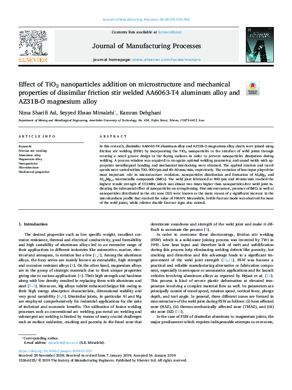 (PDF) Effect of TiO2 nanoparticles addition on microstructure and ...