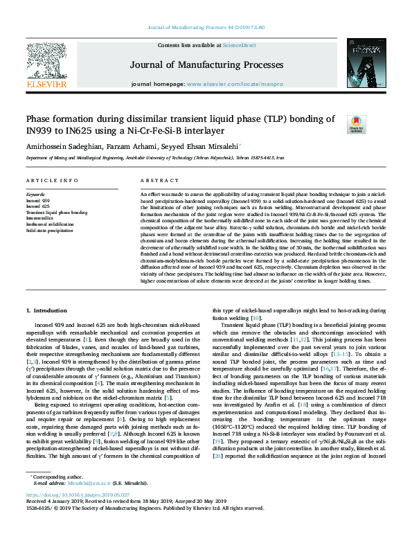 (PDF) Phase formation during dissimilar transient liquid phase (TLP ...