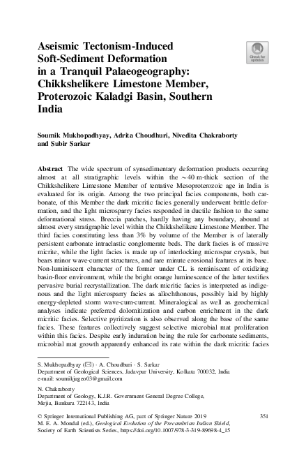 (PDF) Aseismic Tectonism-Induced Soft-Sediment Deformation in a ...