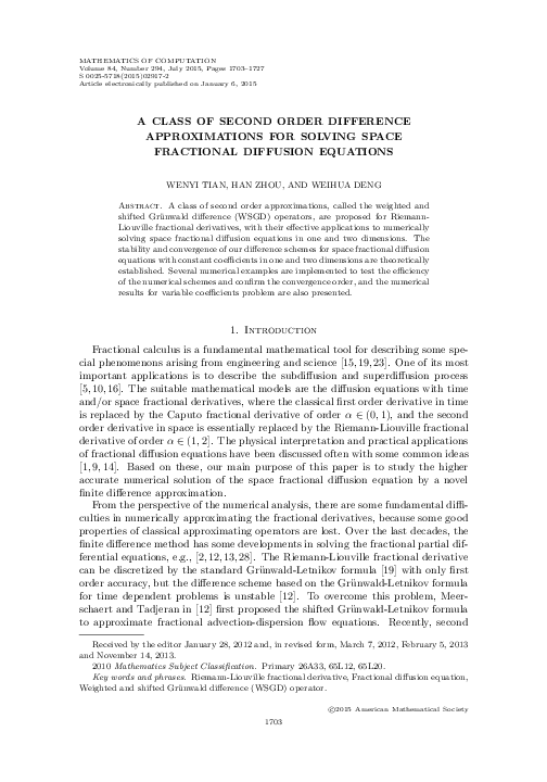 Pdf A Class Of Second Order Difference Approximations For Solving