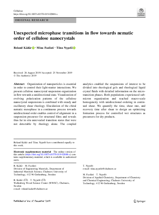 (PDF) Unexpected microphase transitions in flow towards nematic order ...