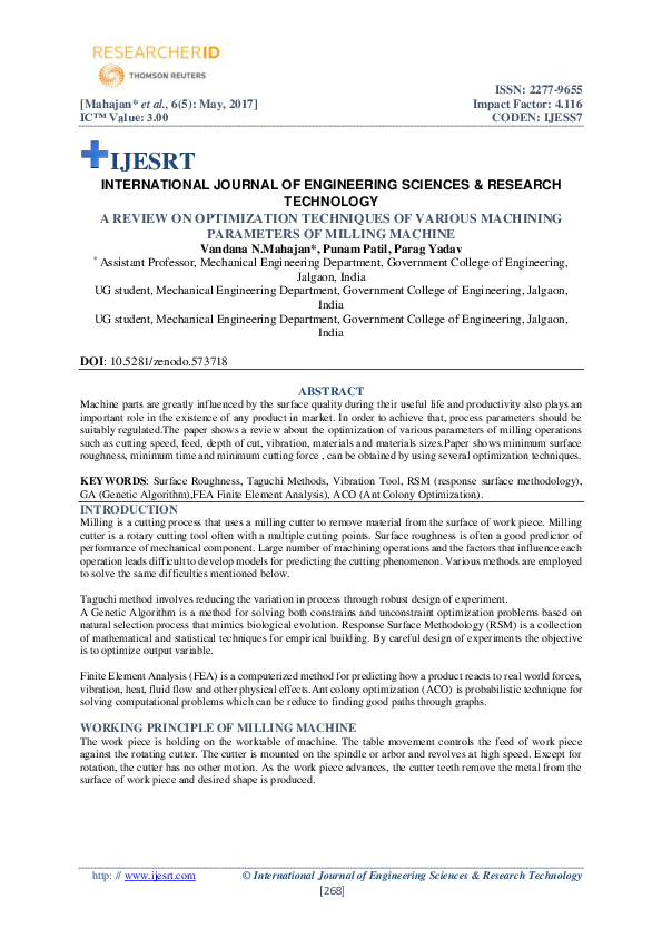 (PDF) Ijesrt International Journal of Engineering Sciences & Research ...