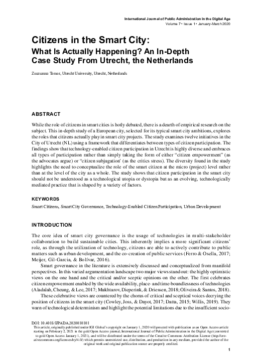 (PDF) Citizens in the Smart City