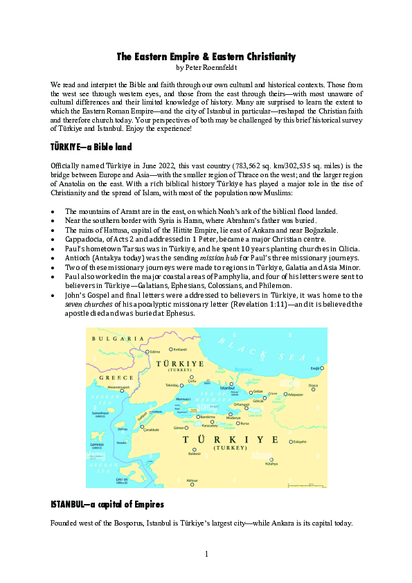 (PDF) The Eastern Empire & Eastern Christianity