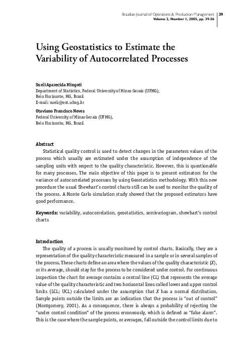 (PDF) Using Geostatistics to estimate the variability of autocorrelated ...