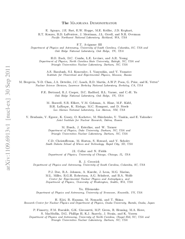 (PDF) The Majorana Demonstrator