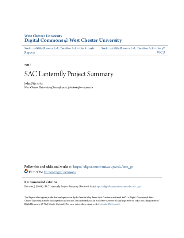 (PDF) SAC Lanternfly Project Summary