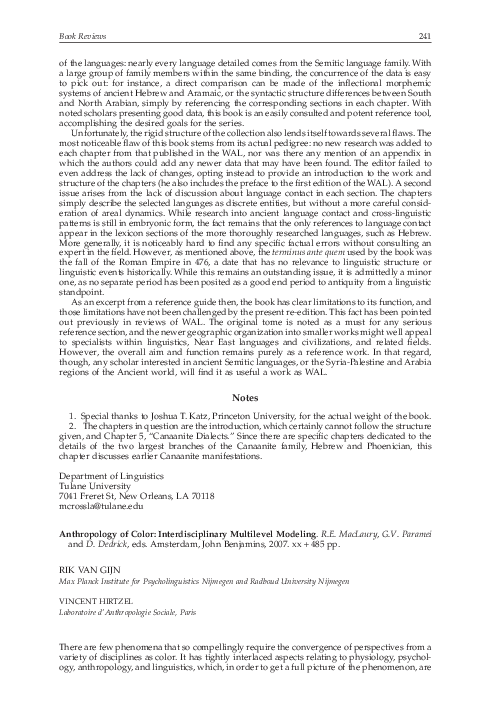 (PDF) Anthropology of Color: Interdisciplinary Multilevel Modeling ...