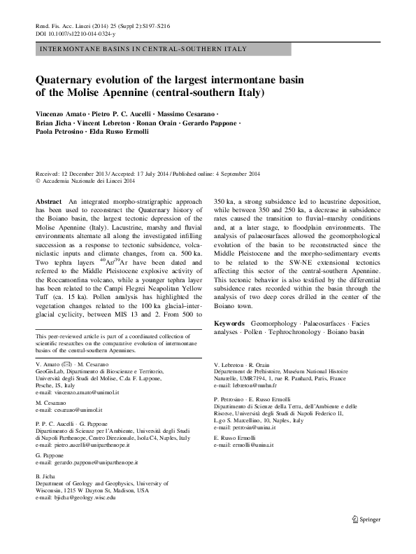 (PDF) Quaternary evolution of the largest intermontane basin of the ...