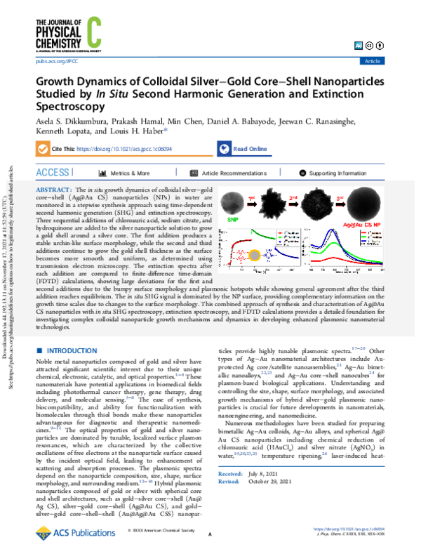 (PDF) Determination of the Surface Charge Density of Colloidal Gold Nanoparticles Using Second ...
