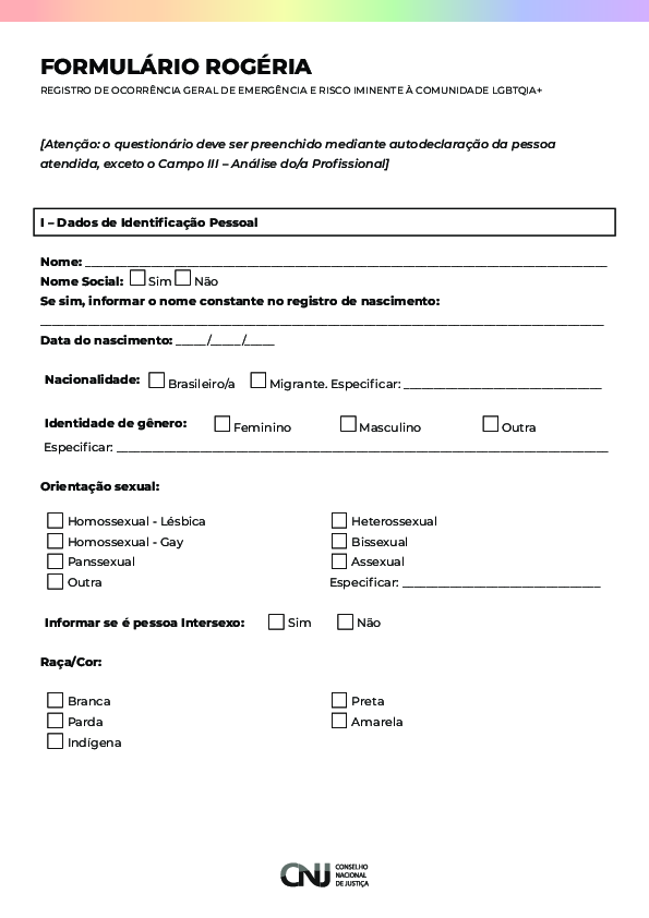(PDF) Formulario ROGERIA - Registro de Ocorrência Geral de Emergência e ...