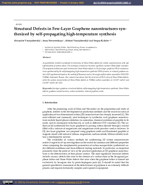 (PDF) Structural Defects in Few-Layer Graphene Nanostructures ...