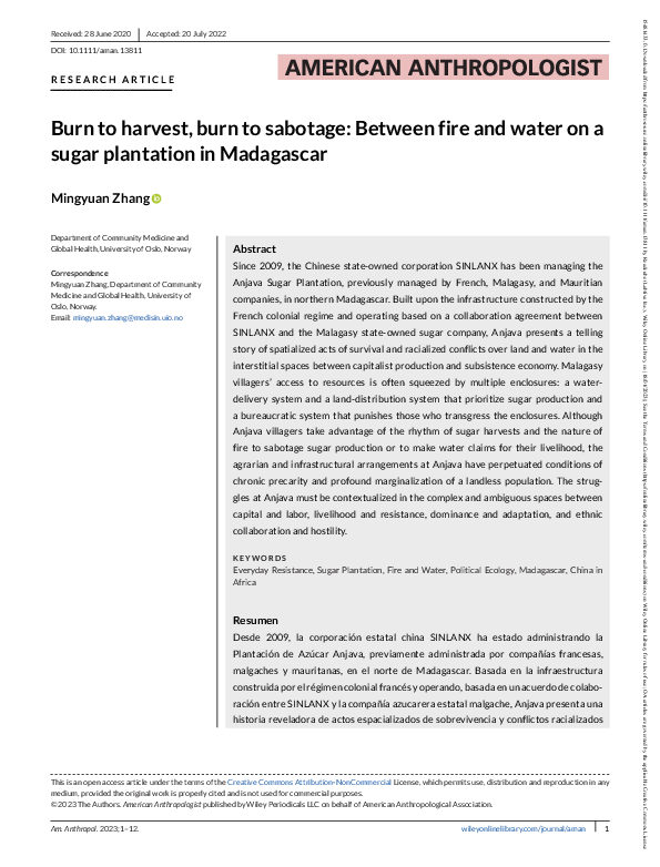 (PDF) Burn to harvest, burn to sabotage: Between fire and water on a ...