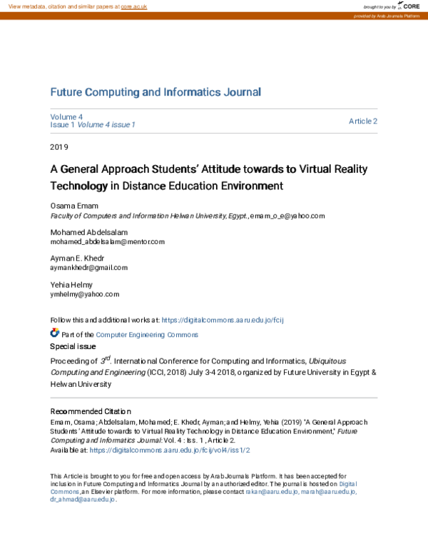 (PDF) A General Approach Students’ Attitude towards to Virtual Reality ...