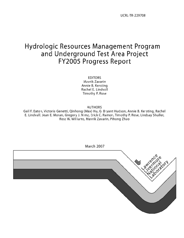 (PDF) Hydrologic Resources Management Program and Underground Test Area ...