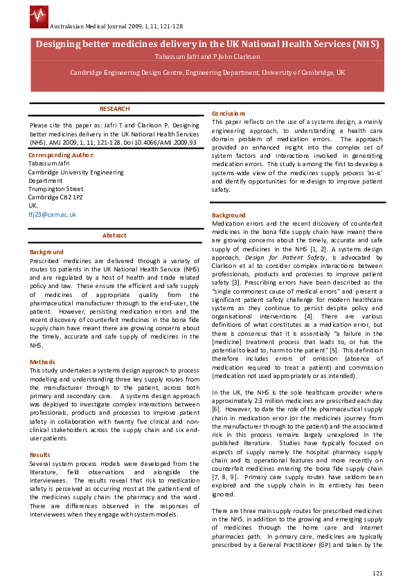 (PDF) Improving Medicines Delivery in NHS