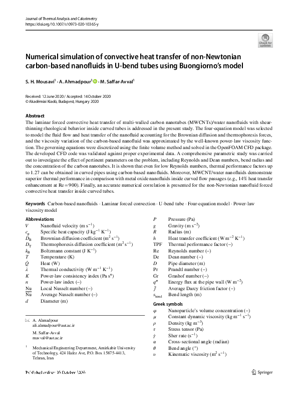 (PDF) Numerical simulation of convective heat transfer to a radial free surface jet impinging on ...