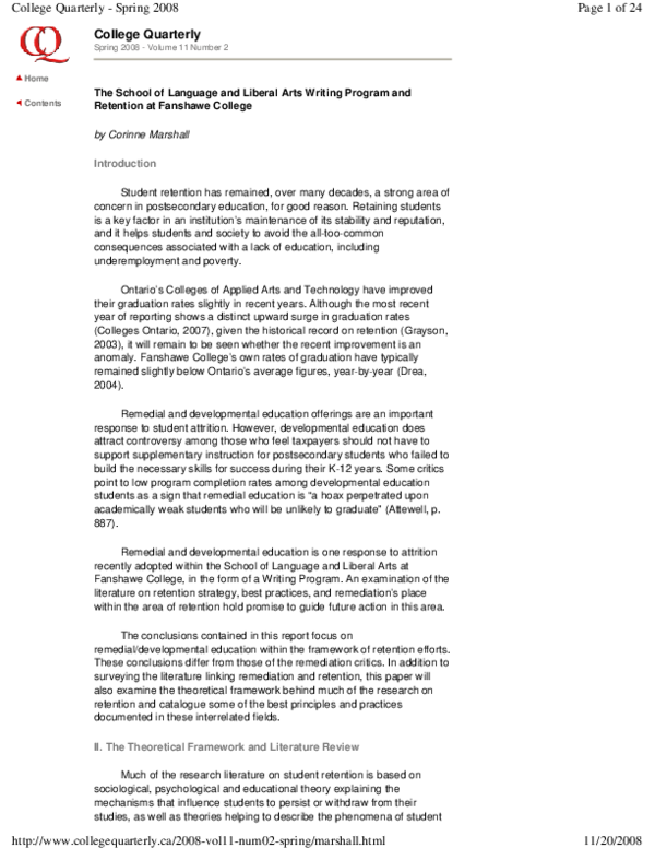 (PDF) The School of Language and Liberal Arts Writing Program and ...