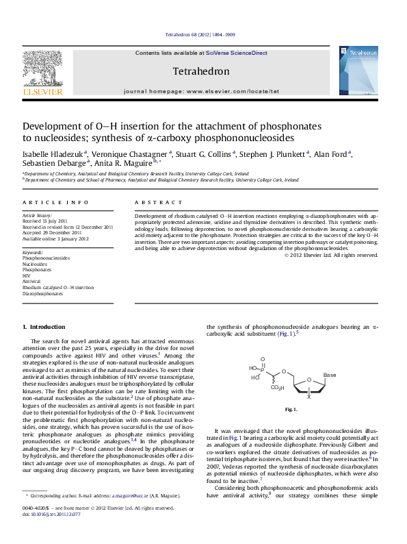 (PDF) Development of O–H insertion for the attachment of phosphonates ...