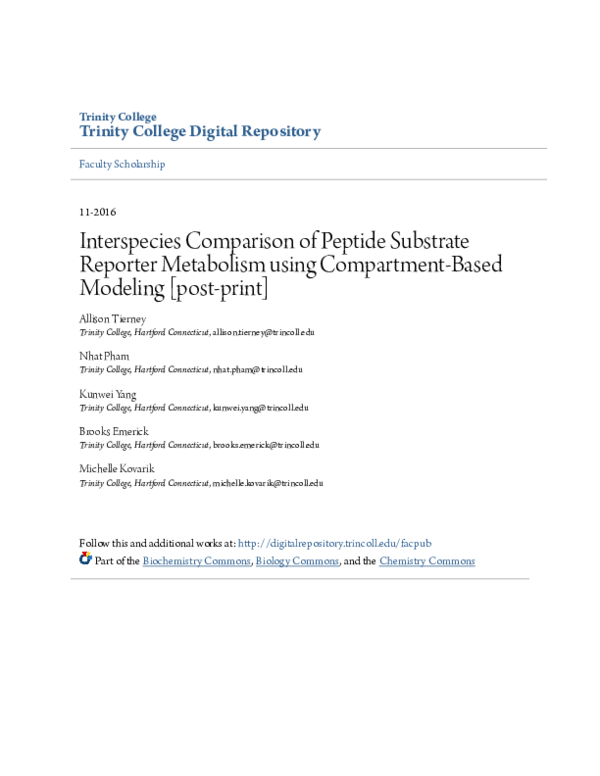 (PDF) Interspecies comparison of peptide substrate reporter metabolism ...