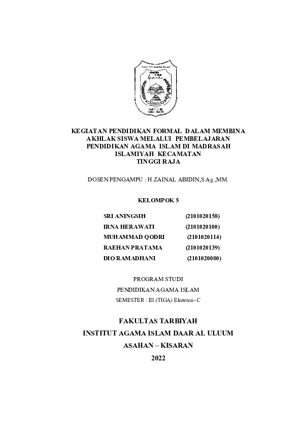 (DOC) MINI RISET NINGSIH