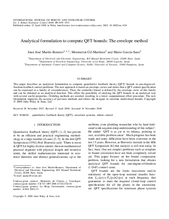 (PDF) Analytical formulation to compute QFT bounds: The envelope method | Mario Sanz - Academia.edu