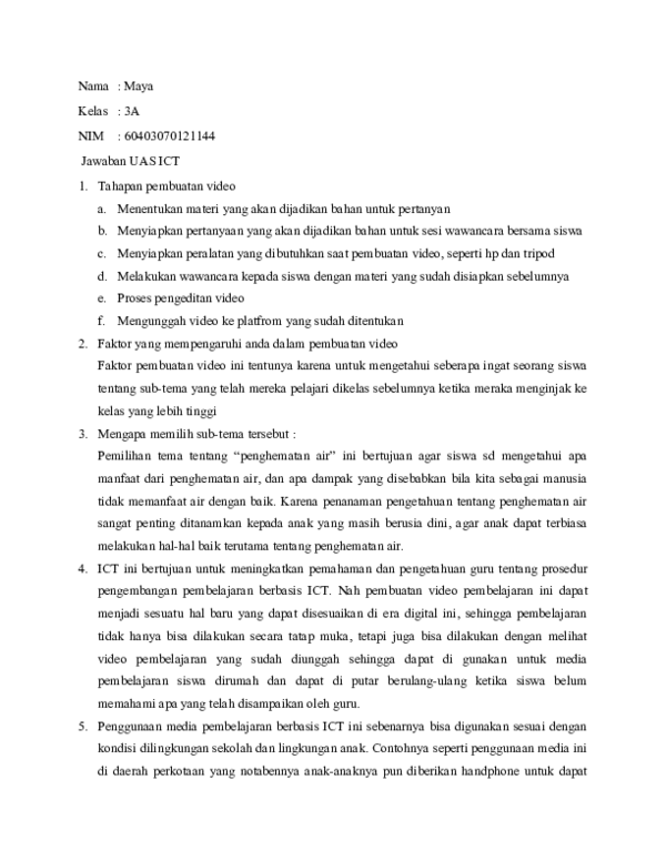 (DOC) Nama : Maya Jawaban UAS dari mata kuliah Literasi ICT di SD ...