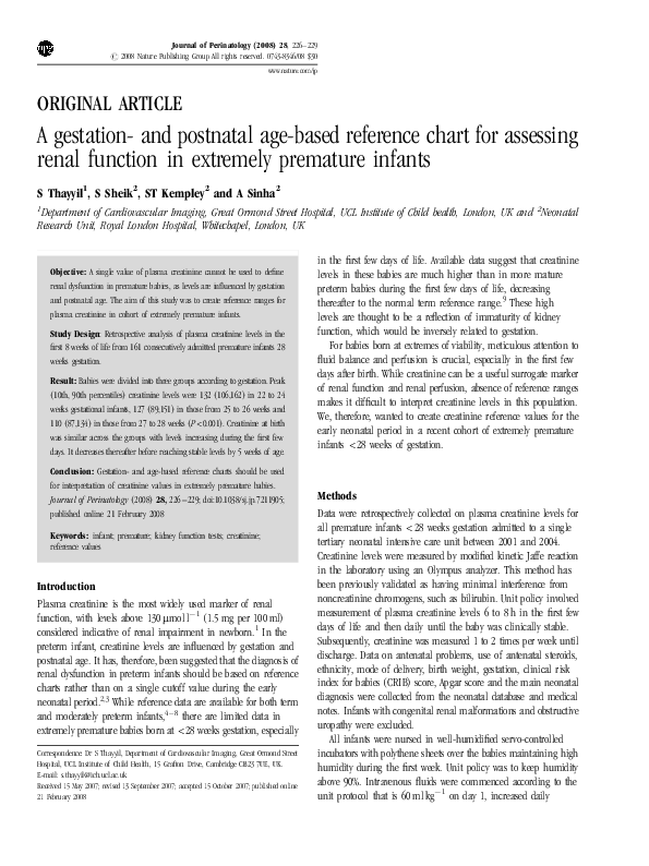 (PDF) A gestation- and postnatal age-based reference chart for ...