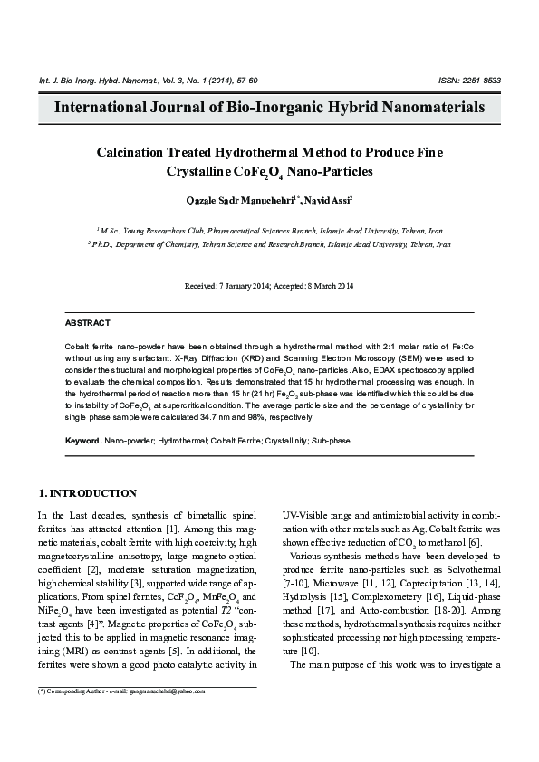 (PDF) International Journal of Bio-Inorganic Hybrid Nanomaterials ...