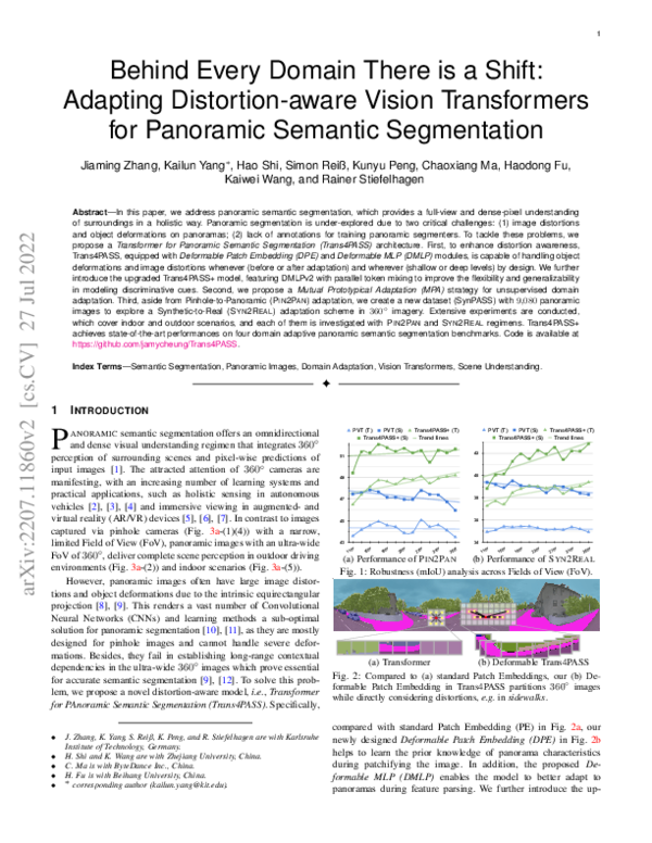 (PDF) Behind Every Domain There is a Shift: Adapting Distortion-aware Vision Transformers for ...