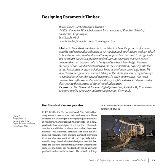 (PDF) Designing Parametric Timber