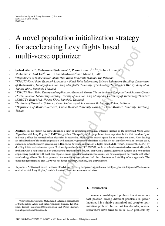 (PDF) A novel population initialization strategy for accelerating Levy flights based multi-verse ...
