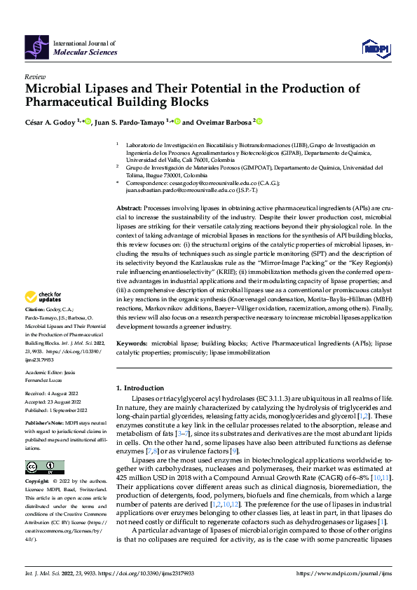 (PDF) Microbial Lipases and Their Potential in the Production of ...