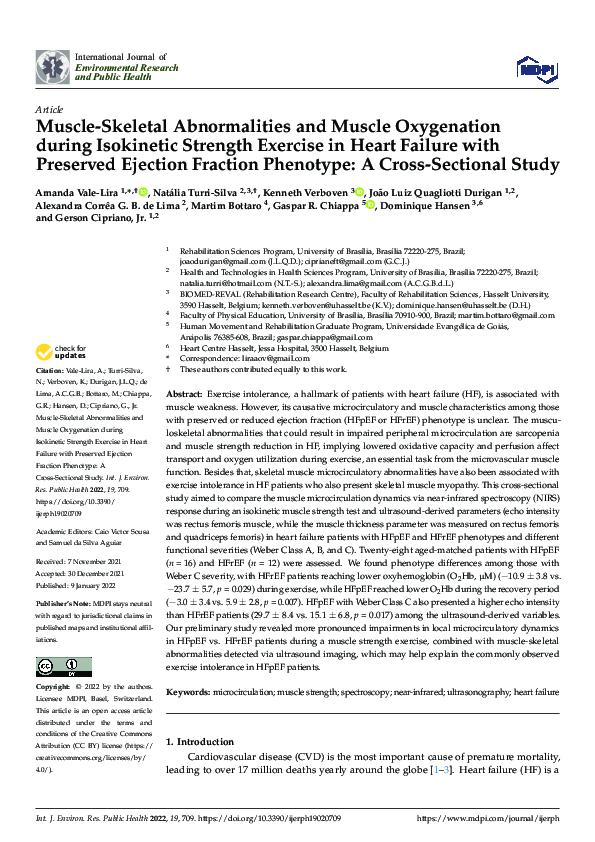 (PDF) Muscle-Skeletal Abnormalities and Muscle Oxygenation during ...