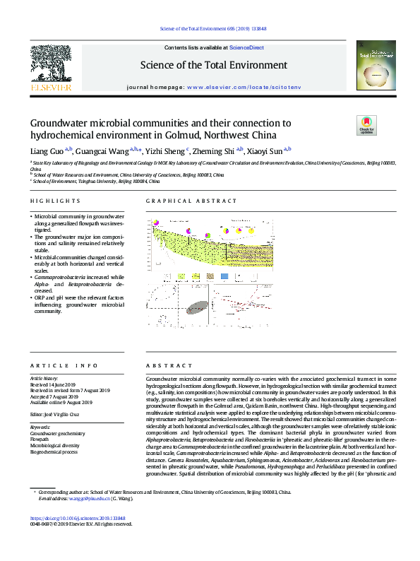 (PDF) Groundwater microbial communities and their connection to ...