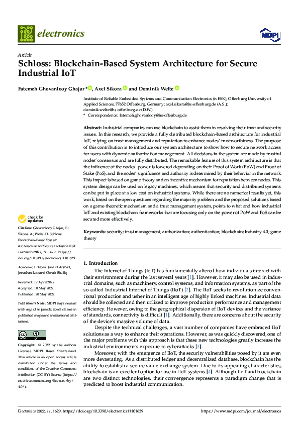 (PDF) Schloss: Blockchain-Based System Architecture for Secure ...