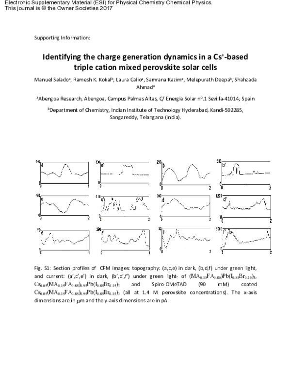 (PDF) Identifying the charge generation dynamics in Cs+-based triple ...
