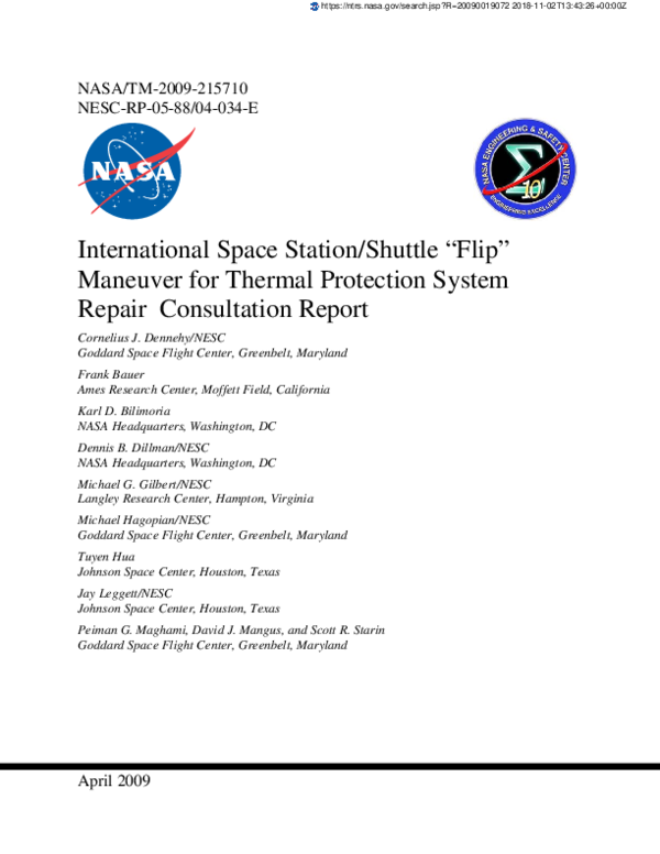 (PDF) International Space Station/Shuttle Flip Maneuver for Thermal ...