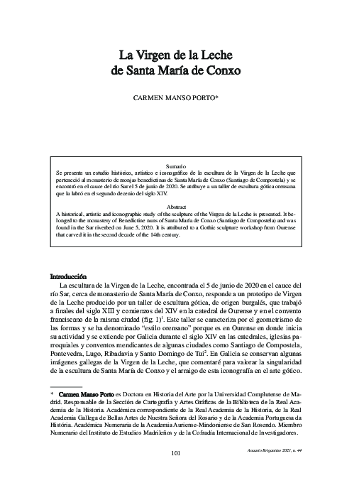 (PDF) “La Virgen de la Leche de Santa María de Conxo”