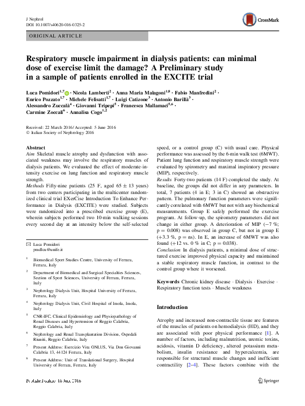 (PDF) Respiratory muscle impairment in dialysis patients: can minimal ...