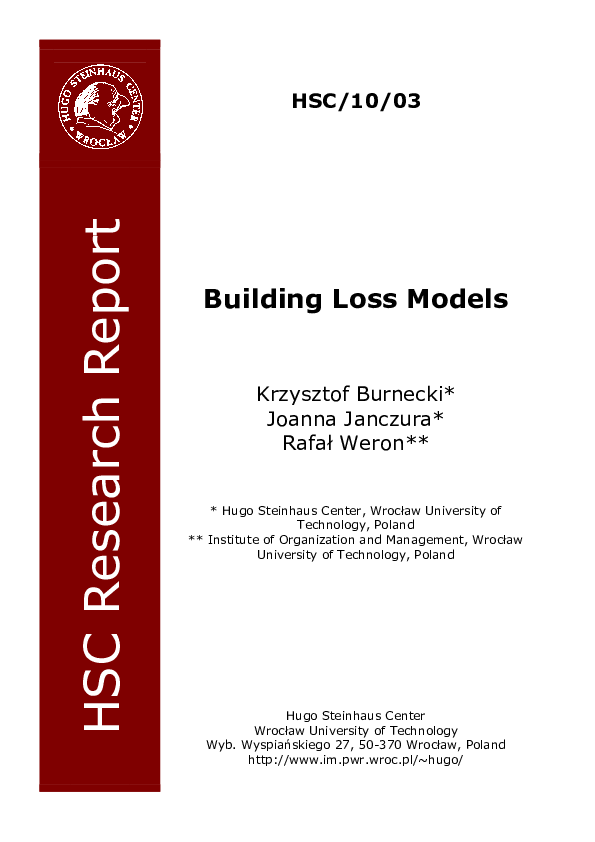 (PDF) Building loss models