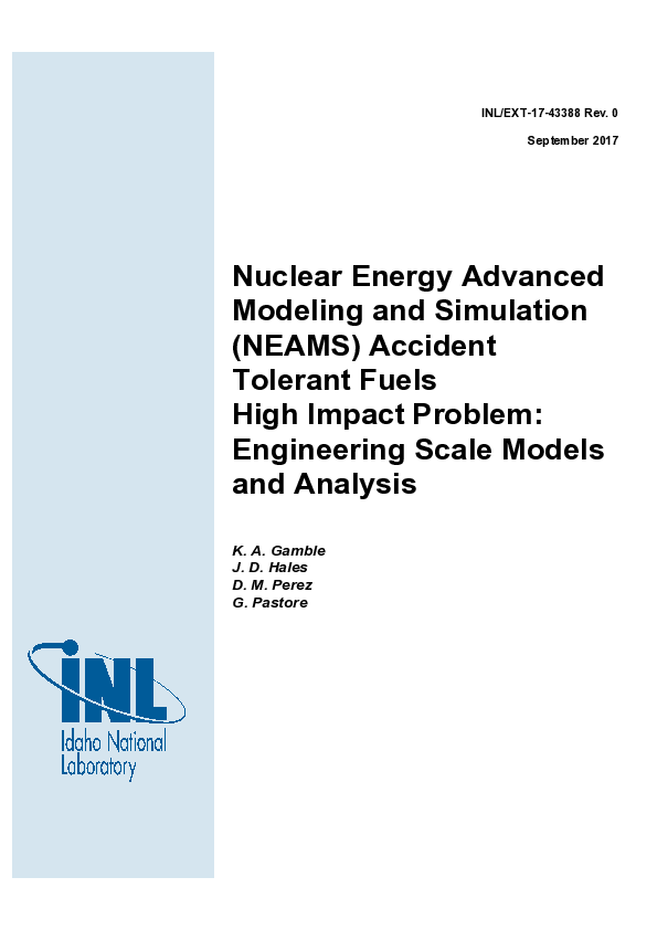(PDF) Nuclear Energy Advanced Modeling and Simulation (NEAMS) Accident ...